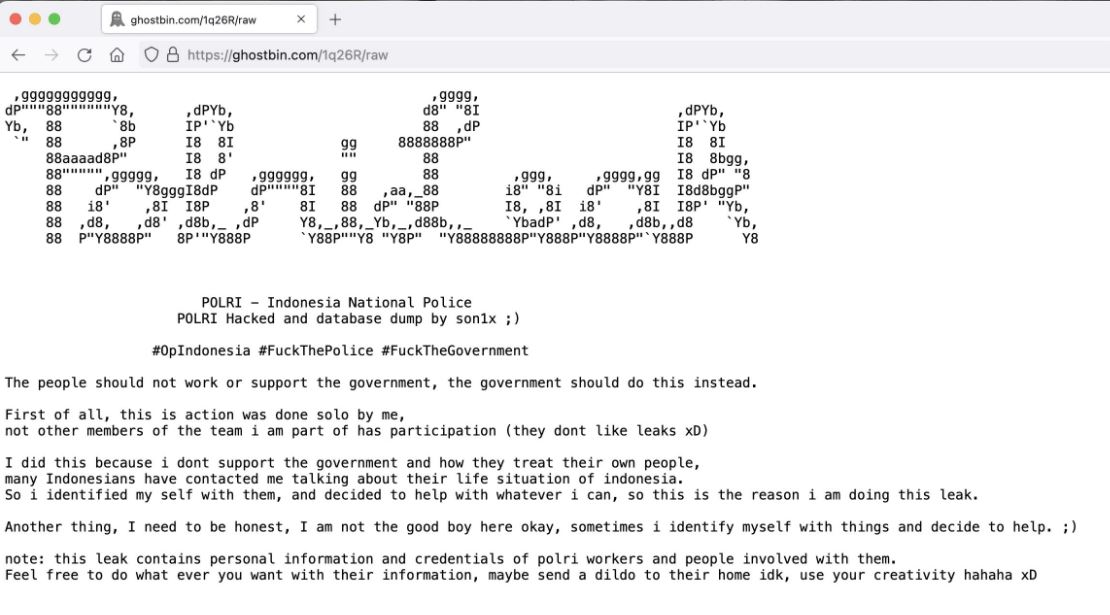 Hacker Klaim Retas Basis Data Polri - FAJAR Hacker Klaim Retas Basis Data Polri - FAJAR